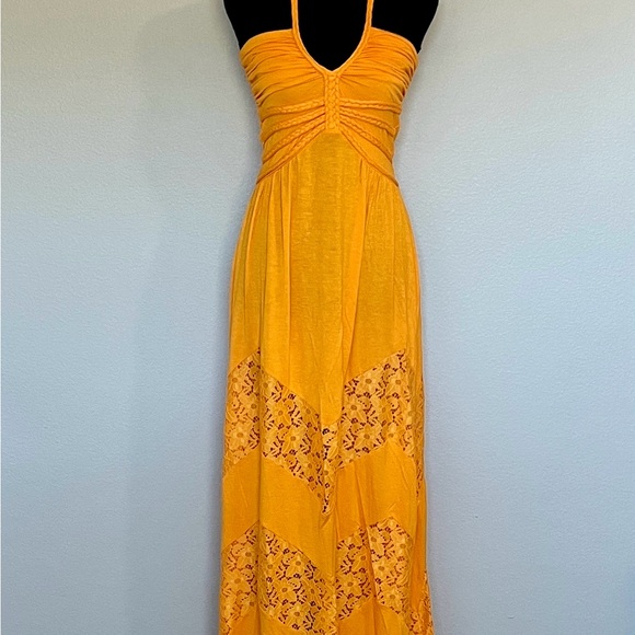 VENUS | Dresses | Venus Yellow Halter Maxi Dress | Poshmark